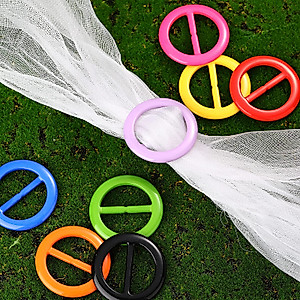 Boao 16 Pcs Shirt Clips for Women Tee Shirt Clips Scarf Clips 2 Inches 8 Colors (Rainbow Style)