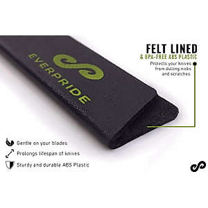 EVERPRIDE Chef’s Knife Roll Bag PLUS Knife Guard Set (10-Piece Set) Canvas and Leather Knife Bag Holds 10 Knives and Cooking Tools – Felt-Lined and BPA Free Knife Sheath Set – Knives Not Included