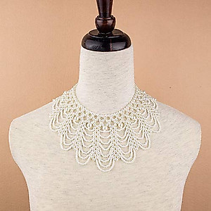 RBG Dissent Collar Necklace for Women Detachable Pearl Beaded Blouse Fake Collar Choker Necklace,Ruth Bader Feminist Collar Necklace