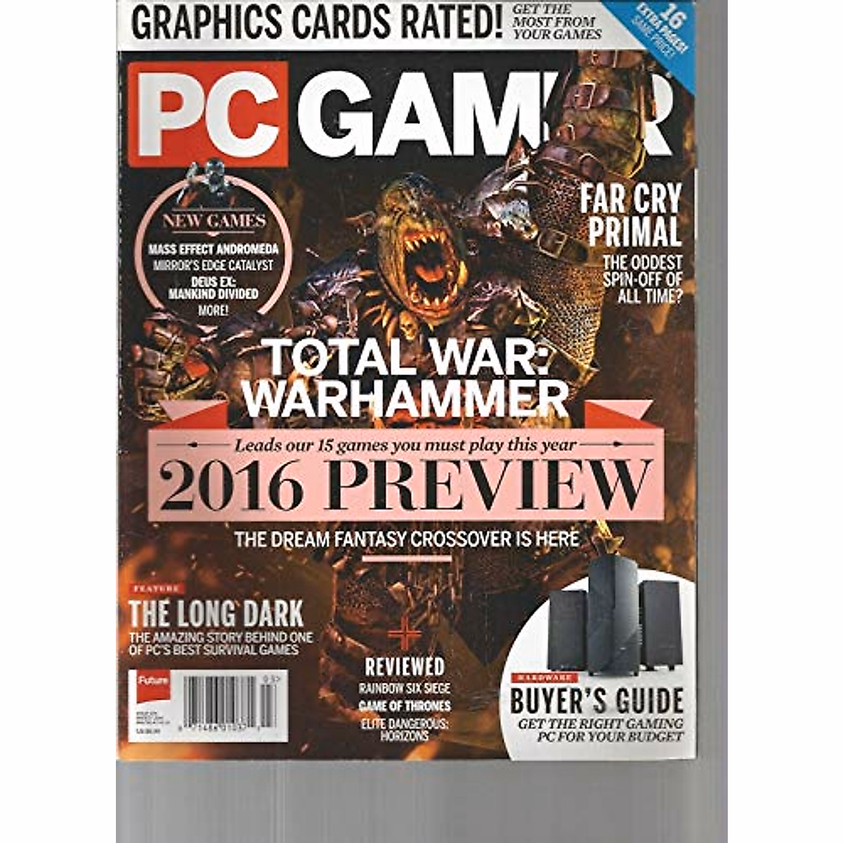 PC GAMER MAGAZINE, MARCH 2016, ISSUE 276 ~