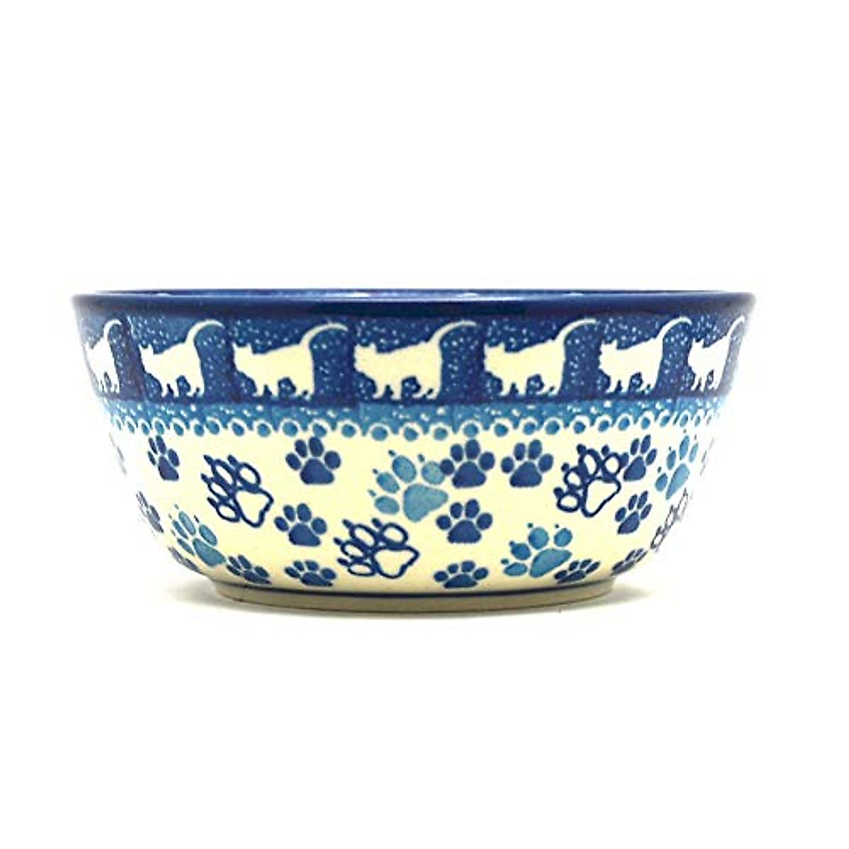 Polish Pottery Bowl - Ice Cream/Dessert - Boo Boo Kitty