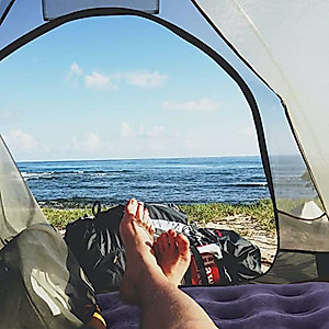 SIXAQUAE Twin Inflatable Air Mattress,9" Raised ,Comfort Flocked Portable Blow up Bed with Patch Kit and Hand Pump for Home Camping Travel