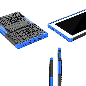 Boskin for Kindle fire 7 case 2019 2017 Release,Kickstand Heavy Duty Cover for Amazon fire 7 Tablet 9th/7th Generation (Blue)