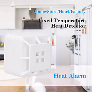 Splenssy Heat Alarm Heat Detector Fixed Temperature 5 Year Battery Powered 85dB Alarm Sound for Home Kitchen Garage