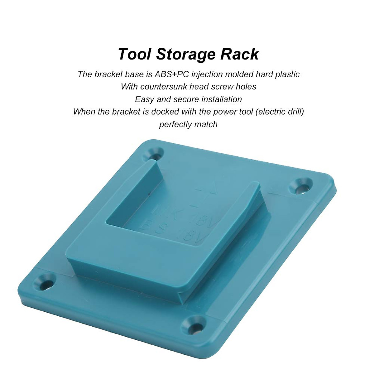 2pcs Electric Tool Holder Power Machine Storage Rack for Makita 18V Electric Tool(Cyan)