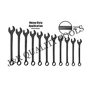VCT 10 PC SAE Black-Oxide Jumbo Combo Wrench Set | 1-5/16" - 2" W/Carrying Pouch
