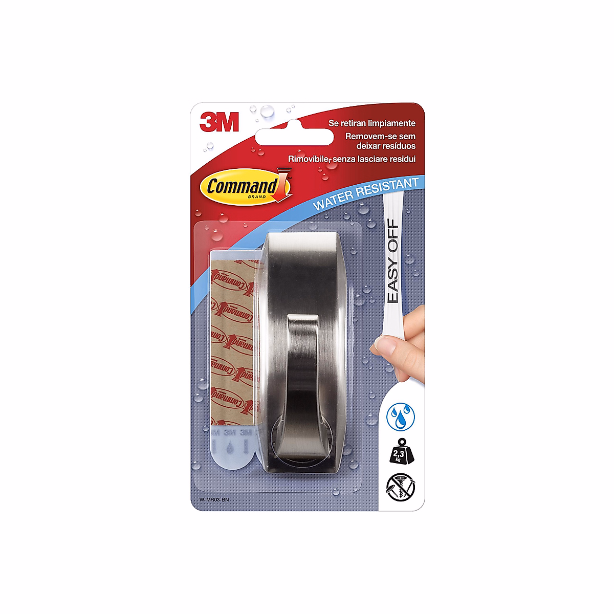 Command Nickel Hook Modern Grande Grey