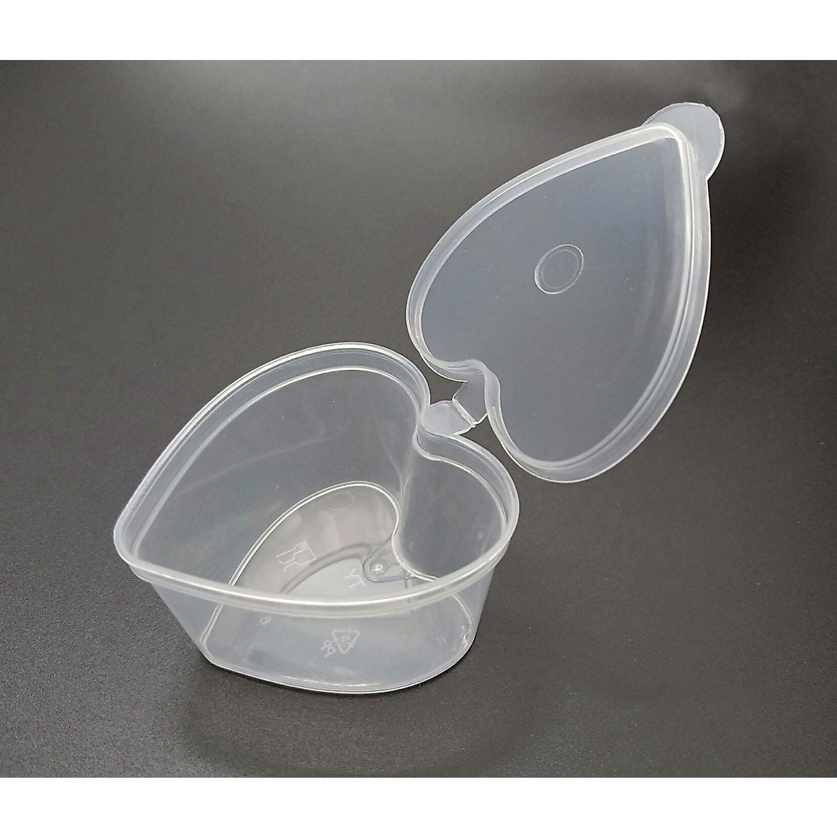 Kbraveo 40 Packs Slime Containers, Heart Shaped Slime Storage Containers With Lids for 20g Slime DIY Art Craft Making