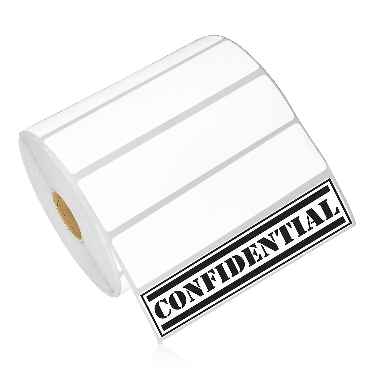 OfficeSmartLabels – 4" x 1" Direct Thermal Labels - Compatible with Zebra & Rollo Desktop Printers and More – 1” Core, Permanent Adhesive & Perforated [4 Rolls, 5500 Labels]