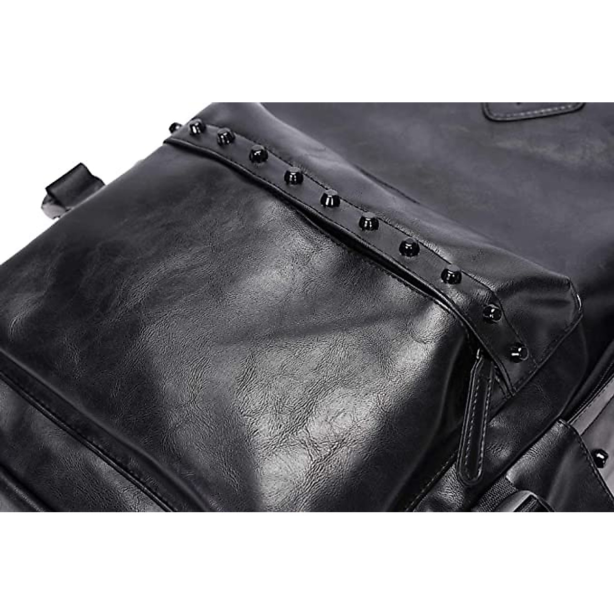 Ro Rox Unisex PU Punk Goth Laptop Bag School Uni Backpack