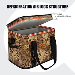 Extremus Rendu Soft Cooler, 30Cans/38L Insulated Cooler Bag, Portable and Waterproof Beach Cooler with 100% Leakproof Zipper, Large Capacity for Fishing, Kayaking, Camping, Beaches & Trips