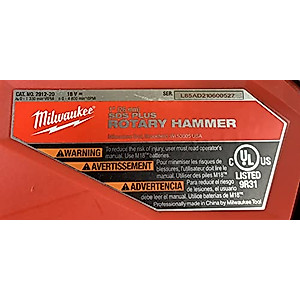Milwaukee 2912-20 M18 Fuel 18V 1" Sds Plus Brushless Rotary Hammer