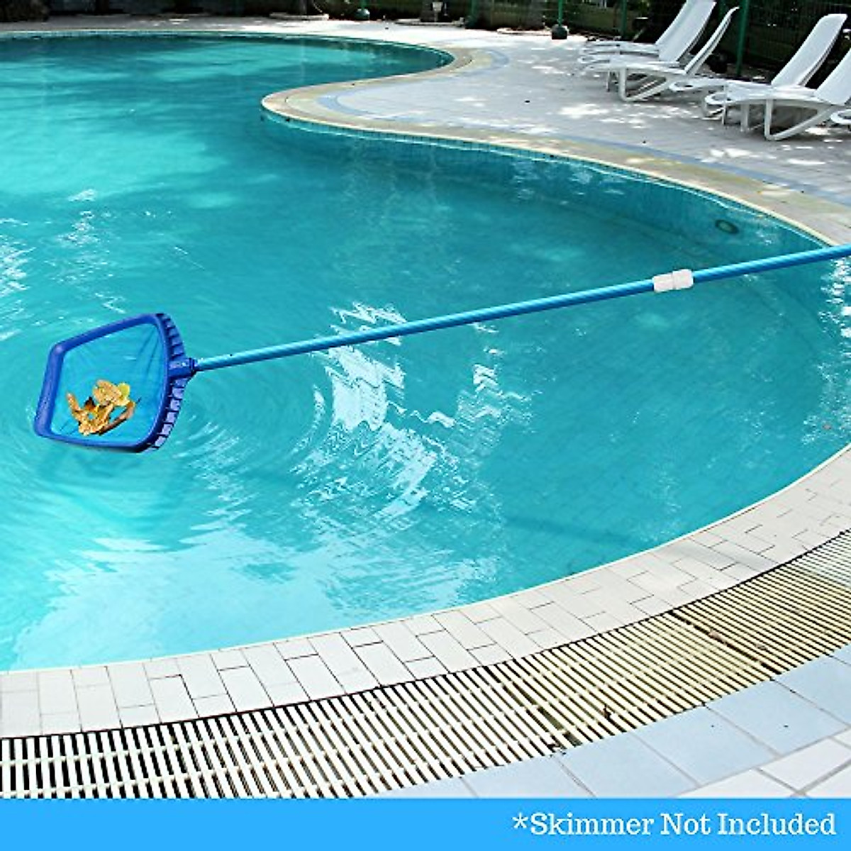 Aquatix Pro Swimming Pool Pole, 12 Foot, 1.3mm Commercial Thickness, Strong Holding Power, 3 Section 4-12ft Extendable Aluminium Telescopic Pole for Skimmer Nets, Vacuum Heads, Brushes, Grip & Lock