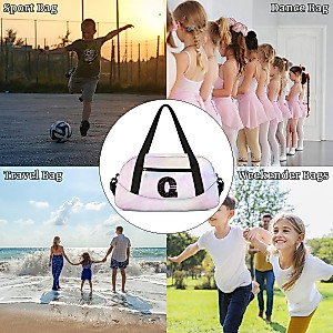 Personalized Gym Bag for Girls Teens, Custom Dance Bag Overnight Small Duffel Bag Carry On Weekend Sports Travel Bag for School Practice Gymnastics Ballet, Gradient Star Spots-Q