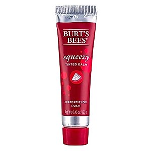 Burt's Bees 100% Natural Origin Squeezy Tinted Lip Balm, Watermelon Rush, 0.43 Ounce Squeeze Tube