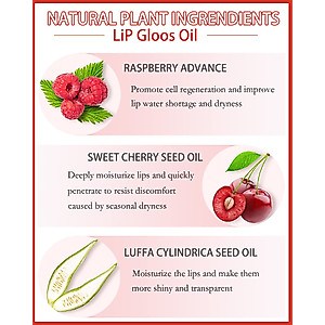 Plumping Lip Glow Oil,Hydrating Tinted Lip Oil Gloss,Glow Reviver Lip Oil,Long Lasting Moisturizing Clear Lip Plumper Oil Tint for Lip Care Dry Lip,Thanksgiving Makeup Gift for Women (#012 Rosewood)