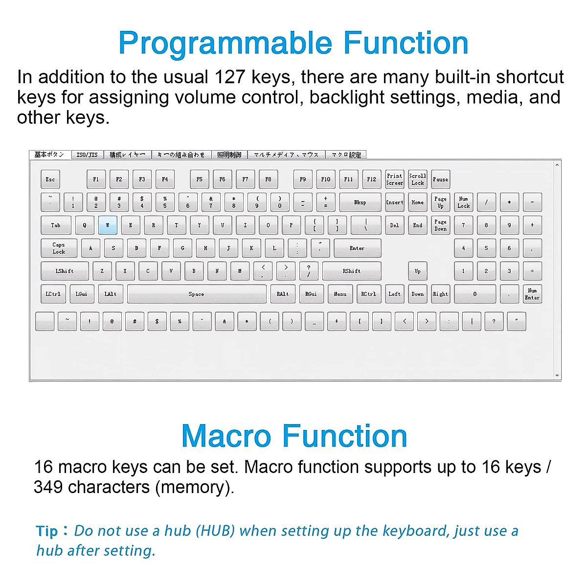Koolertron One Handed Macro Mechanical Keyboard, Blue LED Backlit Portable Mini One-Handed Mechanical Gaming Keypad 23 Fully Programmable Keys Red Switches (Blue Backlit/Red switches)