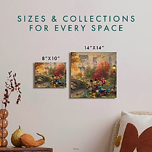 Thomas Kinkade Studios Disney's Mickey and Minnie Sweetheart Central Park 8 x 10 Gallery Wrapped Canvas