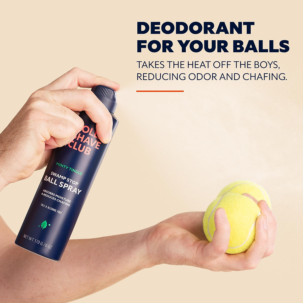 Dollar Shave Club | Ball Spray (2 Pack) | Fast Absorbing Body Deodorant Spray for Men