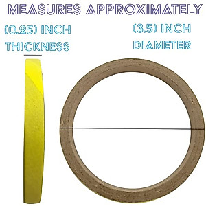 Mandarin Bird Toys by M&M - 8004 Pk12 3.5 Inch Skinny Yellow Donut, Colorful Cardboard Classic Chew Bird Foot Toys, Lots of Shreddable Layers, Add to Toys, Great for Medium to Large Size Pets