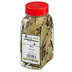 Regal Whole Bay Leaves Spice - Dried Bay Leaf Herb to Add Strong And Tangy Flavor to Your Dishes ( Laurel and Bay Leaves 1.5 oz Small Container for Cooking and Seasoning Needs)