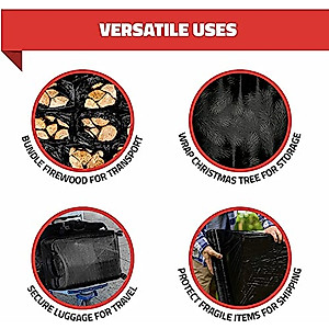 Direct Resources Stretch Wrap Industrial Strength 18 Inch Inch x 1000 Sq Ft - 80 Gauge Thick (20 Micron) Clear Cling Plastic Pallet Supplies | Durable Self - Adhering Packing Moving Packaging Shrink Film Rolls (Black, 4 Pack)