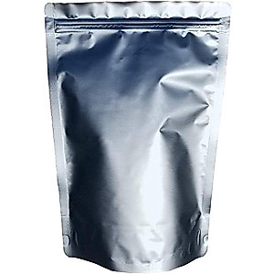 PackFreshUSA: 2-Quart (8" x 12" x 4") AirTight Seal-Top Stand-Up Mylar Pouch Bags for Long-Term Food Storage - Premium Century 7 Mil Thick (Per Side) - Resealable - Heat Sealable - Food Grade - Rounded Corners - Free Guide - Pack of 100
