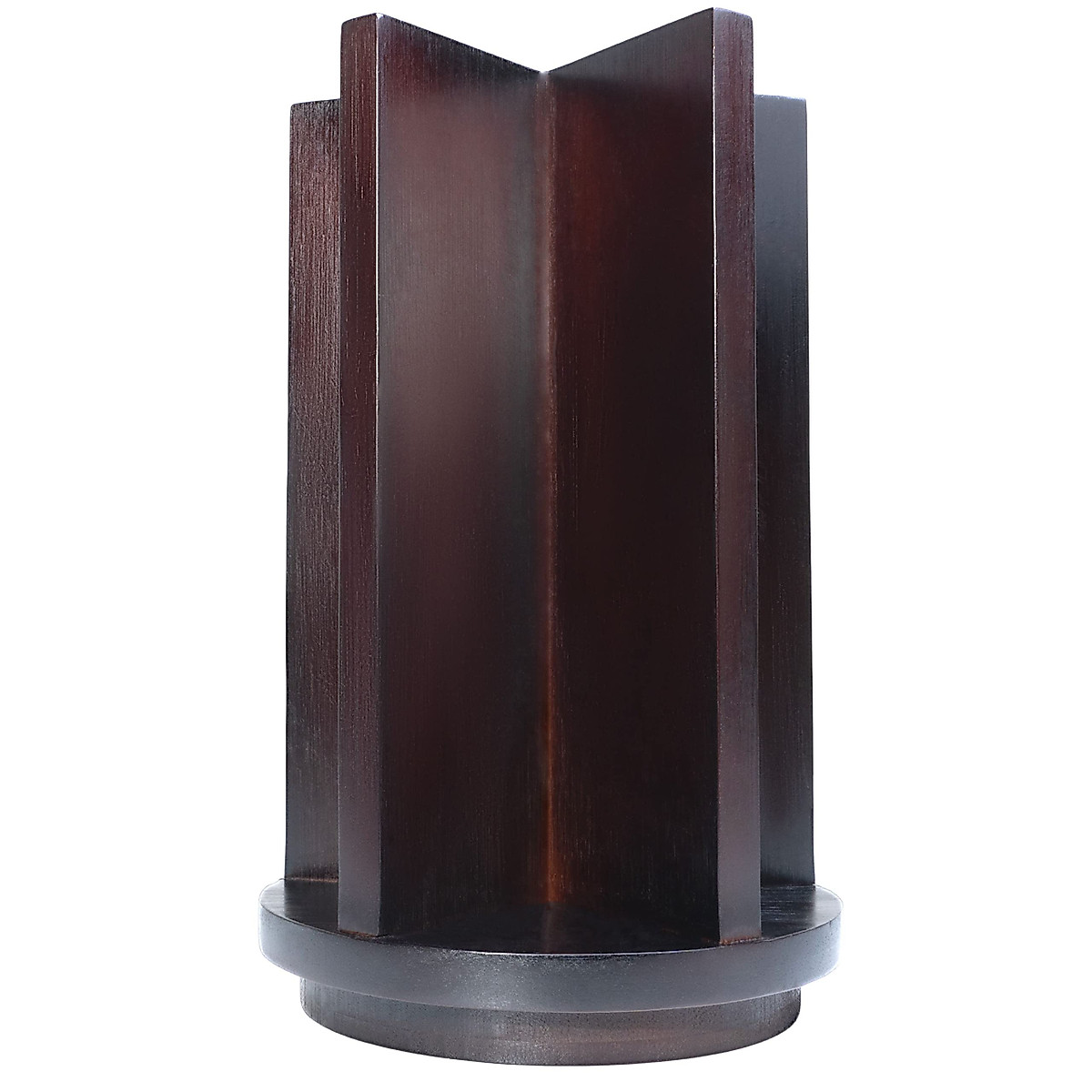 SPIN & SLICE Rotating Magnetic Knife Block: Minimalist, Sleek & Unique Design - Eco Friendly Bamboo - Fits more than 5 Knives - An Essential Kitchen Companion