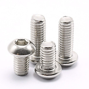 30 Pcs M5-0.8x20mm Button Head Socket Cap Screws, Stainless Steel 18-8 (304), Bright Finish, Fully Threaded, Allen Hex Button Head Screws (30 Pcs M5-0.8x20mm)