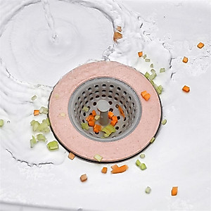 BIENKA Shower Drain kit Silicone Bathroom Sink Drains Bathtub Plugs Strainers Sewer Hair Filter Bath Drain Stopper Sink Floor Drain Kitchen Accessories (Color : Green)