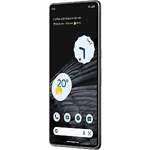 Google Pixel 7 Pro 5G 128GB 12GB RAM 24-Hour Battery Factory Unlocked for GSM Carriers Global Version - Obsidian (Renewed), Black
