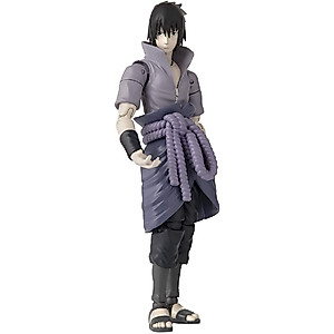 Bandai Naruto Anime Heroes Sasuke Uchiha Toy Action Figure Toy Bundle with 2 My Outlet Mall Stickers