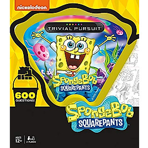 Trivial Pursuit SpongeBob SquarePants Quickplay Edition | Trivia Game Questions from Nickelodeon's SpongeBob SquarePants | 600 Questions & Die in Travel Container | Officially Licensed SpongeBob Game