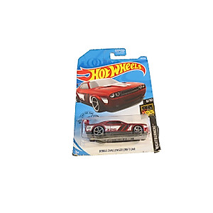 Hot Wheels 2019 Nightburnerz Dodge Challenger Drift Car, 179/250 Dark Red