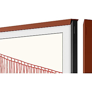 SAMSUNG QN65LS03BA 65 inch The Frame QLED 4K UHD Quantum HDR Smart TV (2022) 65" Customizable Bezel Beveled Brick Red