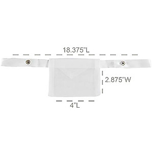 Home-X Hidden Undercover Wallet for Women-Bra Wallet, Stash Your Cash, Hidden Travel Pouch, Washable-Stash Credit Cards, Money, Keys-Adjustable Elastic Strap- 4" L x 2 7/8" W (White)