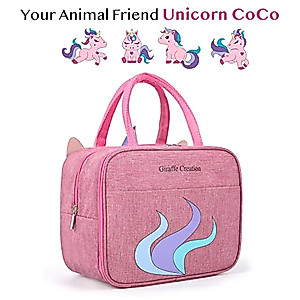 Insulated Lunch Box Bag for Kids, Reusable Durable Lightweight Lunch Bag for Girls Boys, Keep Food Cold/Warm, Unicorn