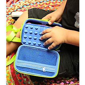 CASEMATIX Camera Case Compatible with VTech KidiZoom Camera and Camera Accessories with Shoulder Strap and Padded Interior Divider, Blue Travel Case Only