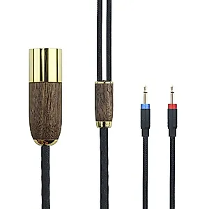 NewFantasia 4-pin XLR Balanced Cable 6N OCC Copper Silver Plated Cable for Monolith M1060, M1060C, M565, M565, for AudioQuest Nighthawk Headphone Walnut Wood Shell (2X 2.5mm Version)