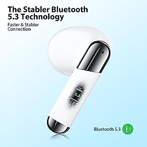 Jelanry Wireless Earbuds Bluetooth 5.3 Headphone for iPhone 15 Pro Max 14 13 12 Samsung S23 Ultra S21 S22 Galaxy Z Flip 4 A53 A14 Google Pixel 6 7A Fold, Tablet Android in-Ear Headset Noise Canceling