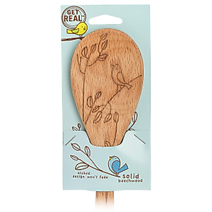Talisman Designs Laser Etched Beechwood Mixing Spoon | Whimsical Nature Design | Wood, Kitchen Tool | Decorative Wooden Utensils