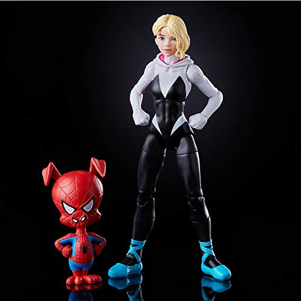 Spider-Man Hasbro Marvel Legends Series Into The Spider-Verse Gwen Stacy 6-inch Collectible Action Figure Toy, with Spider-Ham Mini-Figure