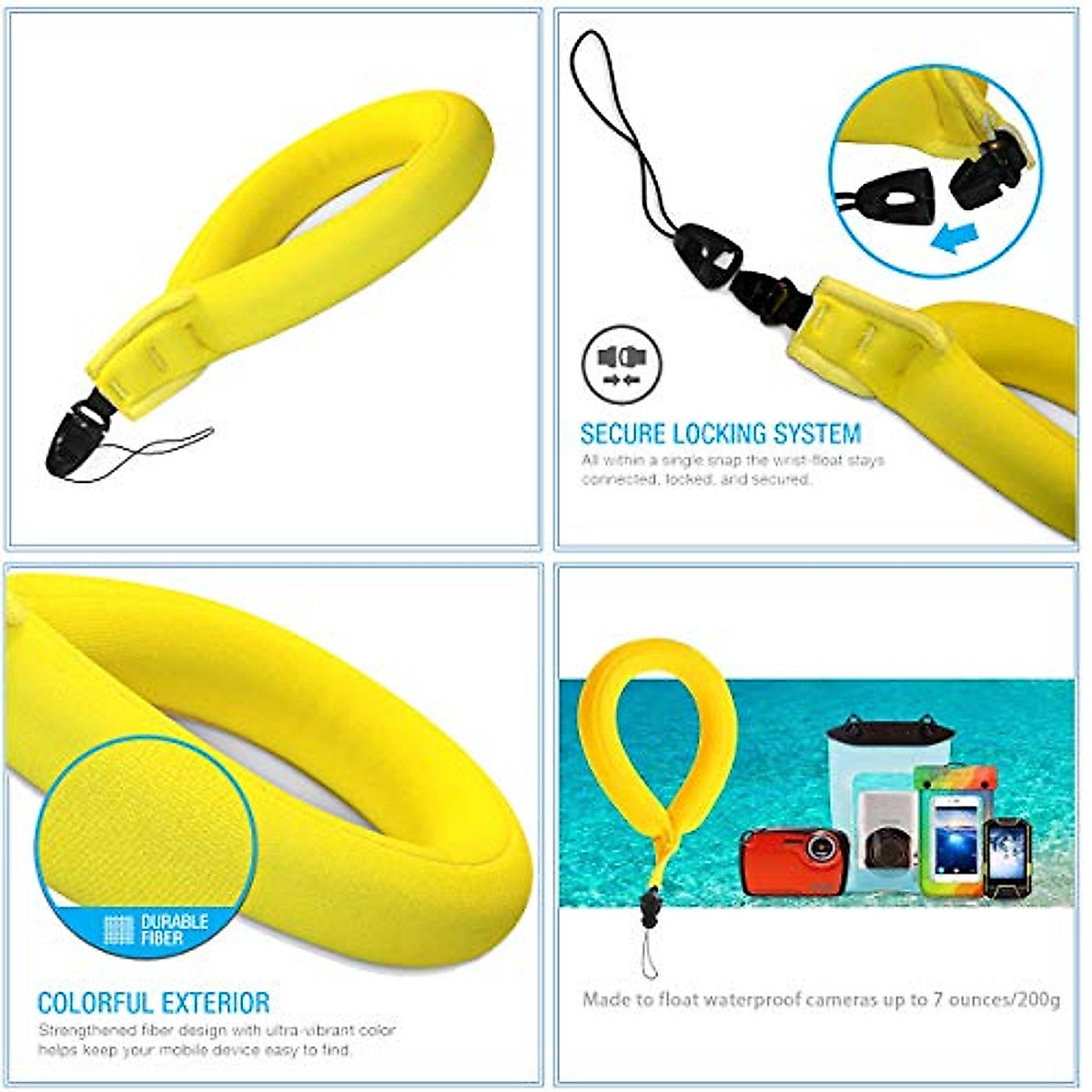 WLPREOE Selfie Stick + Camera Float Accessories Kit for GoPro,19” Waterproof Hand Grip Extension Portable Adjustable Monopod Pole for GoPro Hero 11 10 9 8 MAX 7 Black Silver White/6/5 Black/5S/4/3