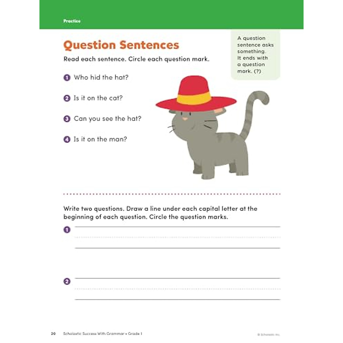 Scholastic Success with Grammar Grade 1 Workbook