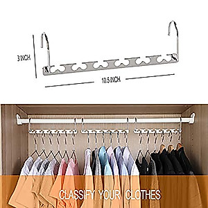 Amikadom #333ZZj Magic Stacking Wardrobe Hanger Multifunctional Folding Metal Drying Rack to Save and Organize Closet Space