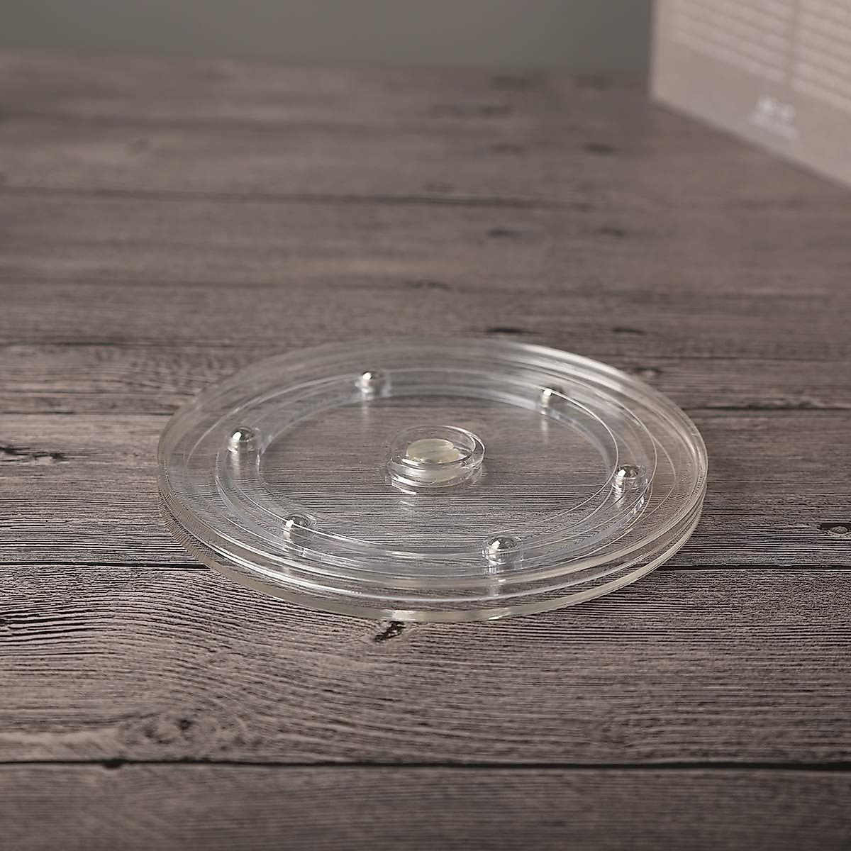 6”Acrylic Lazy Susan Turntable Organizer, Round Spice Rack,Perfet for Cabinet or Refrigerator,Rotating Display Base Stand for Monitor,TV,Heavy plants or Commercial Use (2PCS)