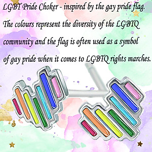 bobauna Delicate Colorful Rainbow Heart Stud Earrings LGBT Pride Jewelry Gift For Gay & Lesbian Pride (Rainbow heart earrings)