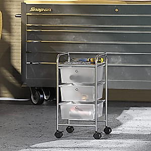 SimpleHouseware Utility Cart with 3 Drawers Rolling Storage Art Craft Organizer on Wheels