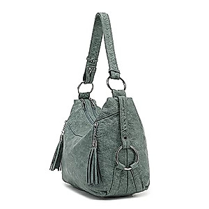 Style Strategy Purses Hobo bags for women Washed Vegan Leather Shoulder Bag Ladies crossbody bag for women
