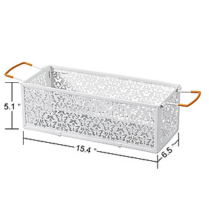 OhuaCason Toilet Paper Holder for Small Bathroom Storage: Toilet Paper Storage Basket for Small Spaces Apartment - White